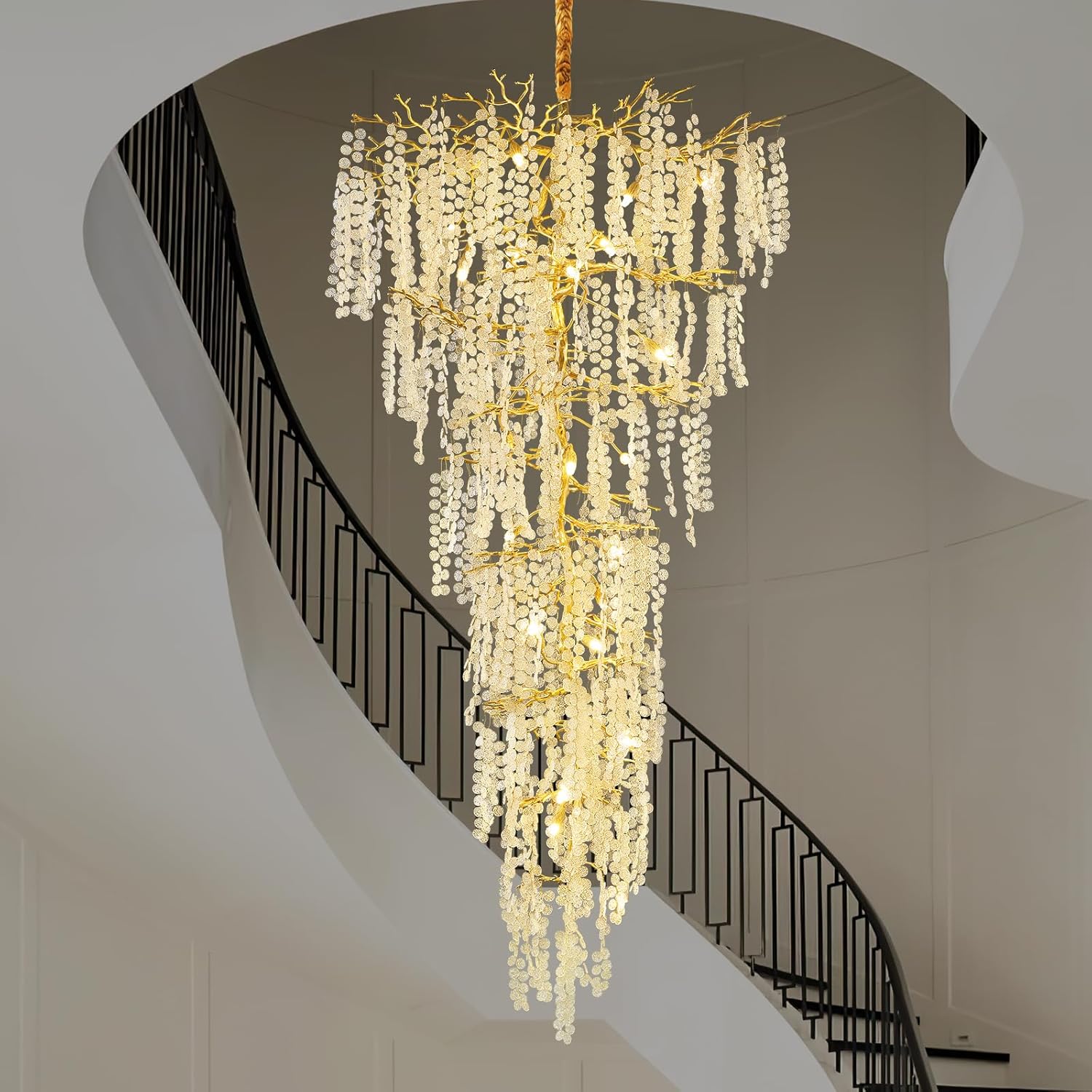 Modern Crystal Tree Branch Chandelier 134" – Hermanlamps