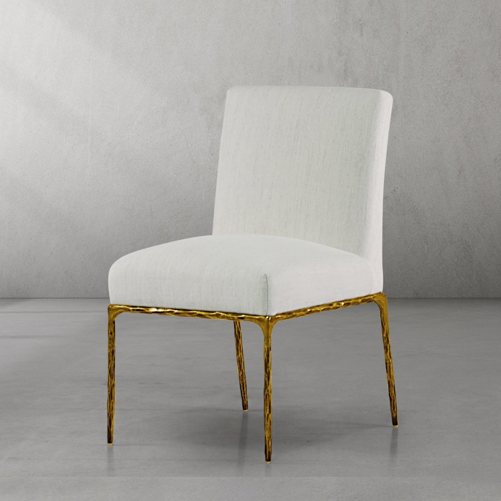 Hand-Forged Metal Minimalist Fabric Dining Chair – Hermanlamps