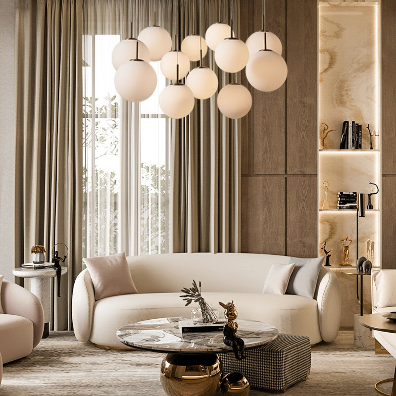 Casen Glass Round Chandelier 20"28"34"43" – Hermanlamps
